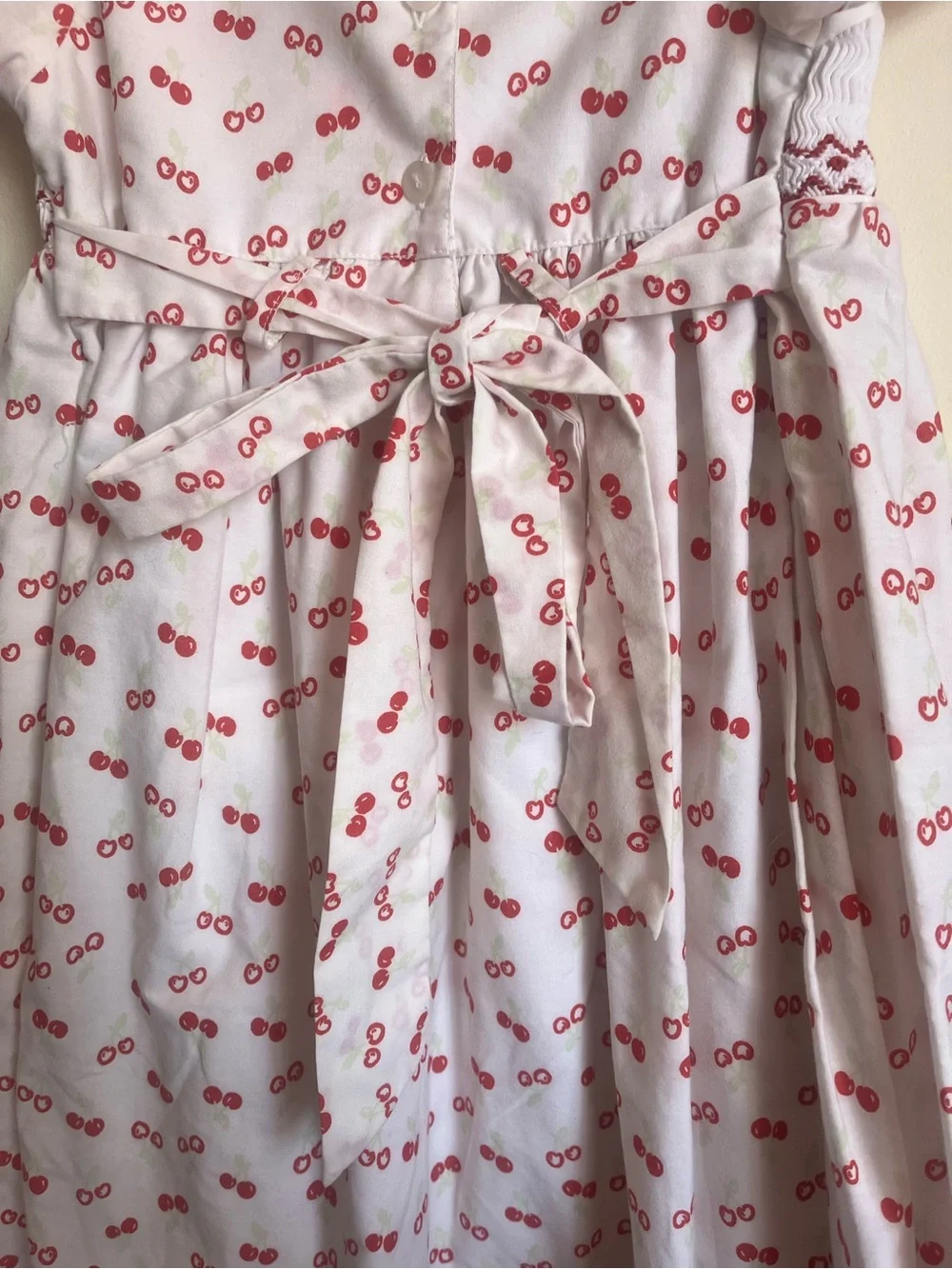FRIENDS | Dresses | Friends Smoky Dress With Pink Cherry Dot Print And ...
